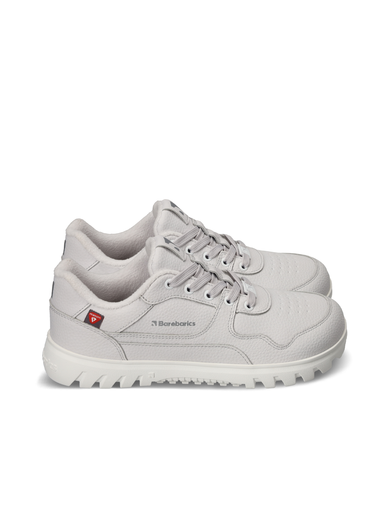 Barefoot Sneakers Barebarics Zing Frost - Light Grey & White | Be Lenka
