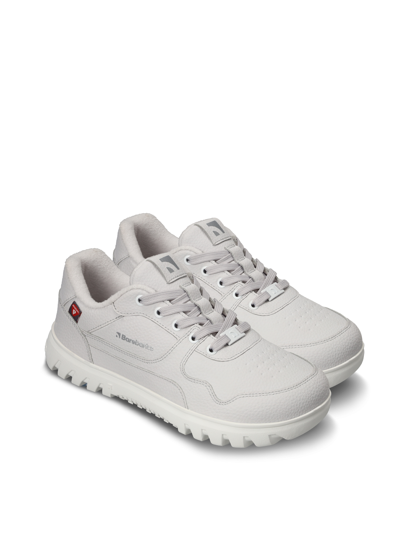 Barefoot Sneakers Barebarics Zing Frost - Light Grey & White | Be Lenka