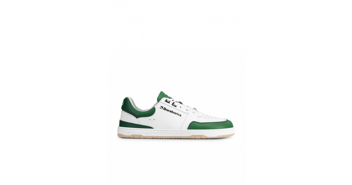 Barefoot Sneakers Barebarics Wave - White & Dark Green | Be Lenka