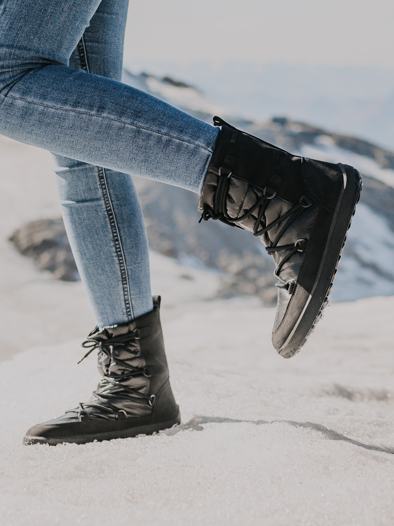 Winter Barefoot Boots Be Lenka Snowfox Woman - Black | Be Lenka