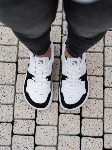 Barefoot Sneakers Barebarics Zing - White & Black | Be Lenka