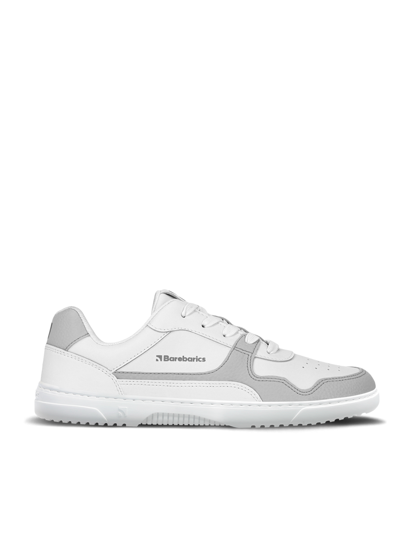 Barefoot Sneakers Barebarics Zing - White & Light Grey | Be Lenka
