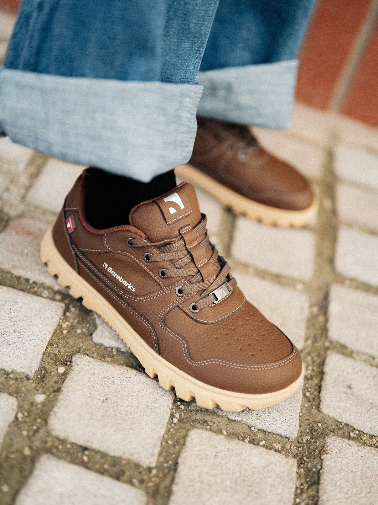 Barefoot Sneakers Barebarics Zing Frost - Dark Brown | Be Lenka